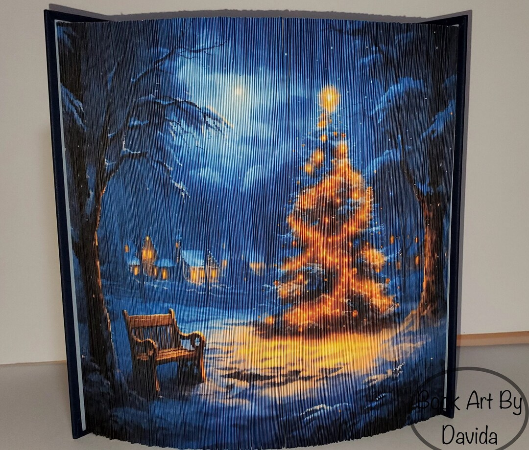 Christmas Scene Photo Edge Pattern (book Art) - Etsy