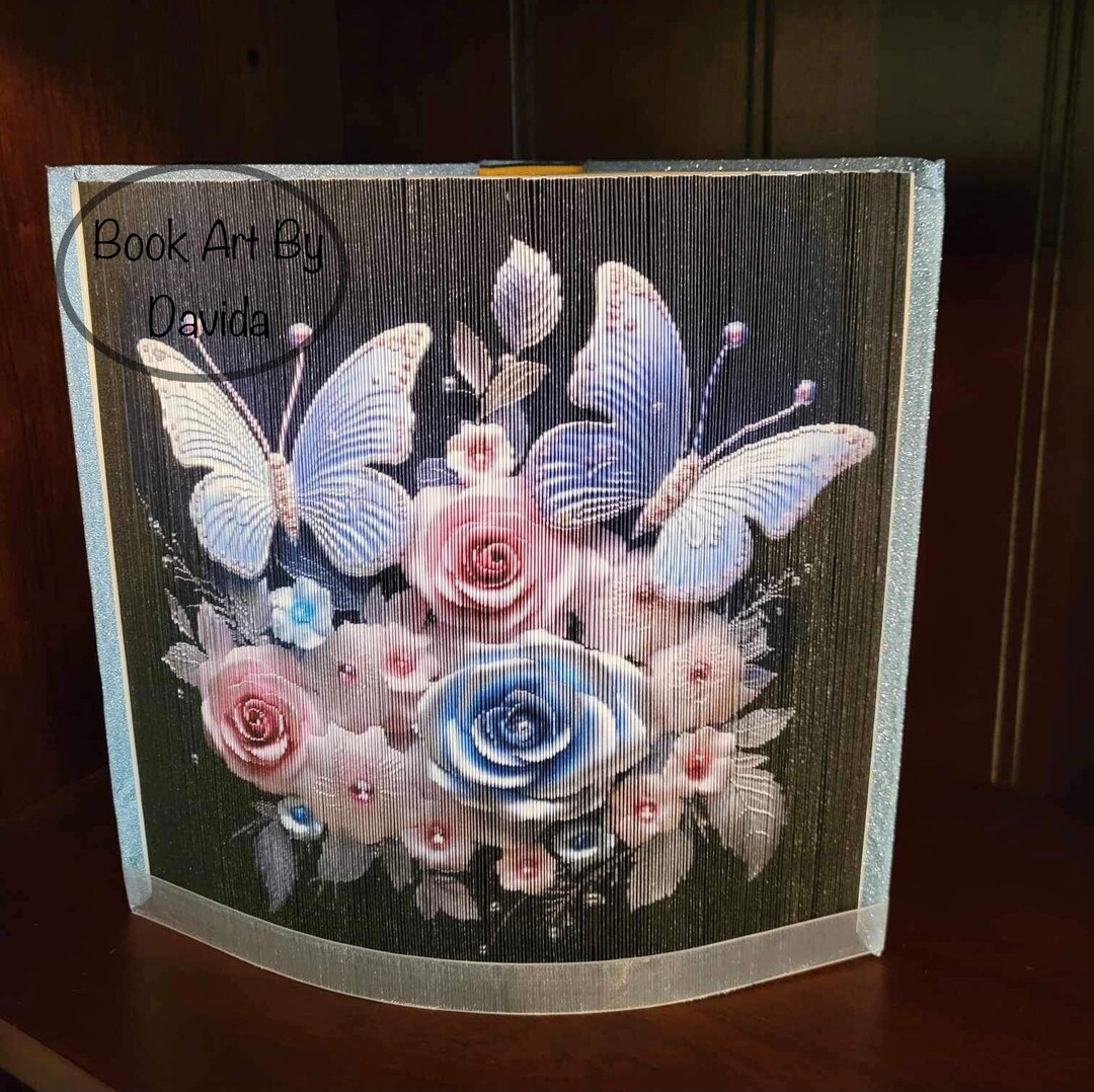 3D Butterflies and Flowers Photo Edge Pattern (book Art) - Etsy