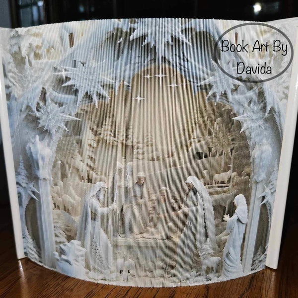 Book Folding Nativity - Etsy