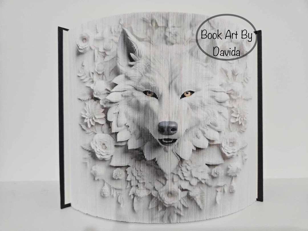 3D Wolf Photo Edge Pattern (book Art) - Etsy
