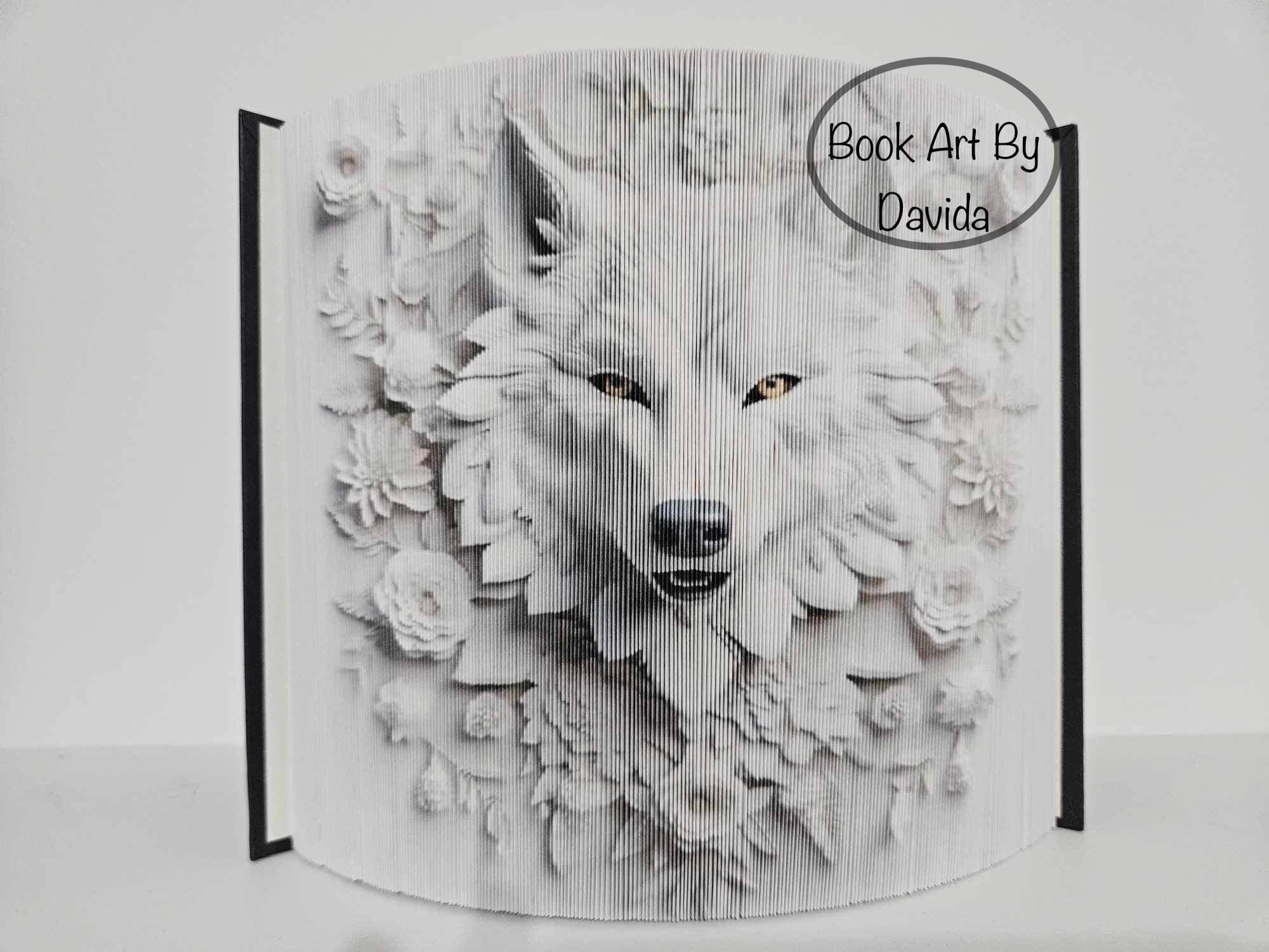 3D Wolf Photo Edge Pattern (book Art) - Etsy