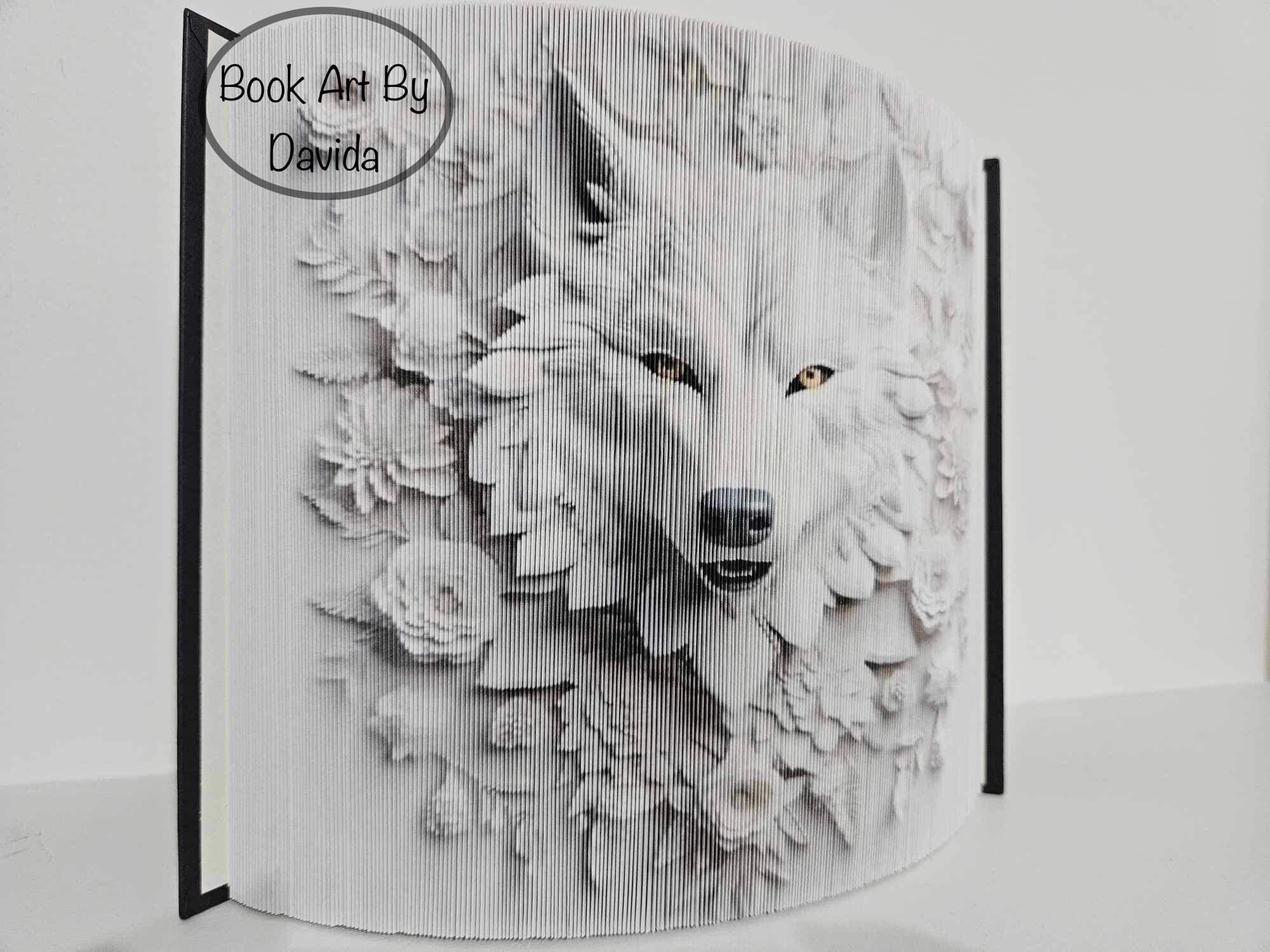 3D Wolf Photo Edge Pattern (book Art) - Etsy
