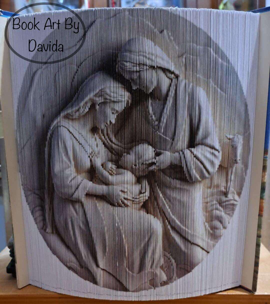 3D Baby Jesus Photo Edge Pattern (book Art) 2 - Etsy