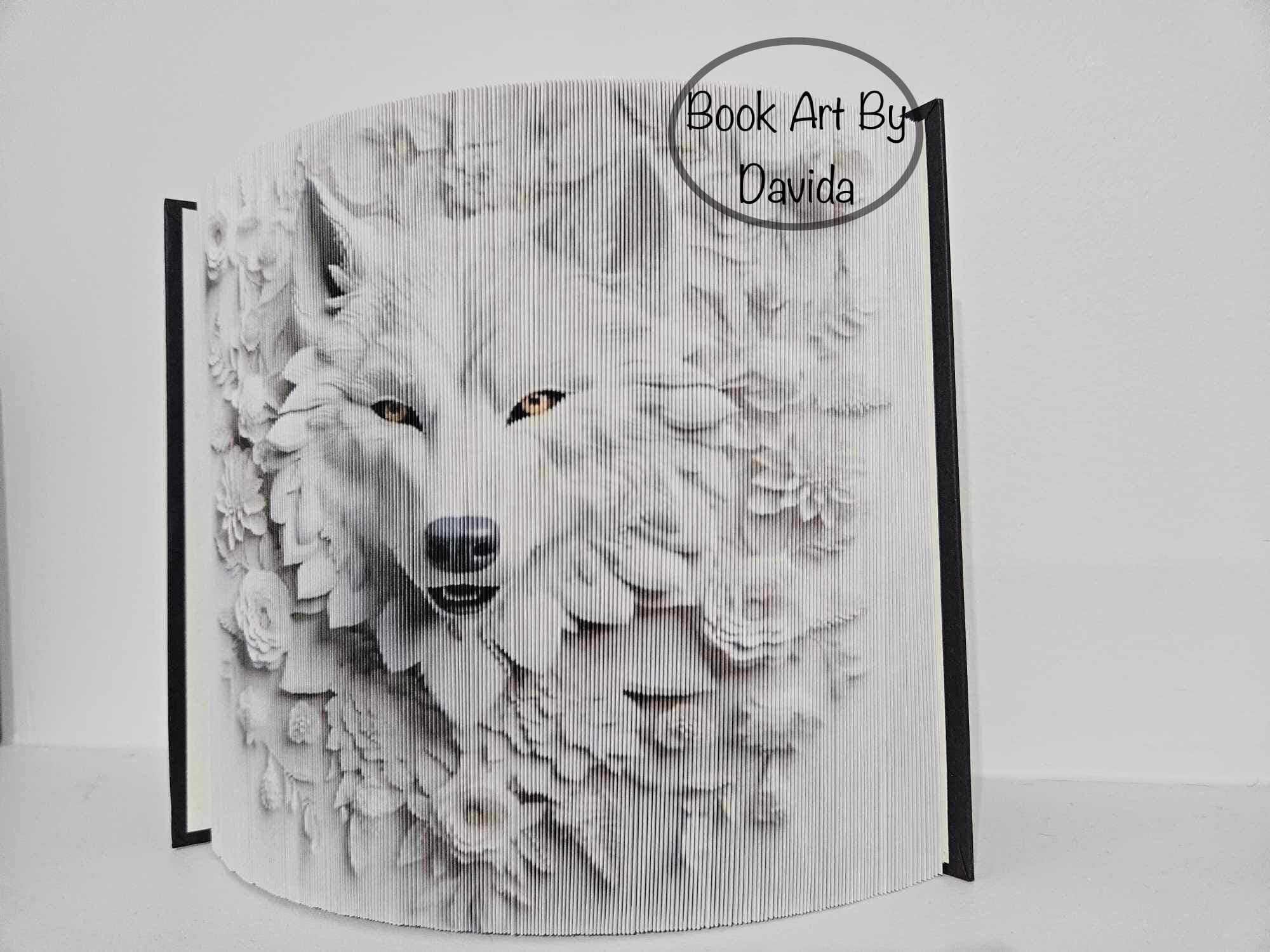 3D Wolf Photo Edge Pattern (book Art) - Etsy