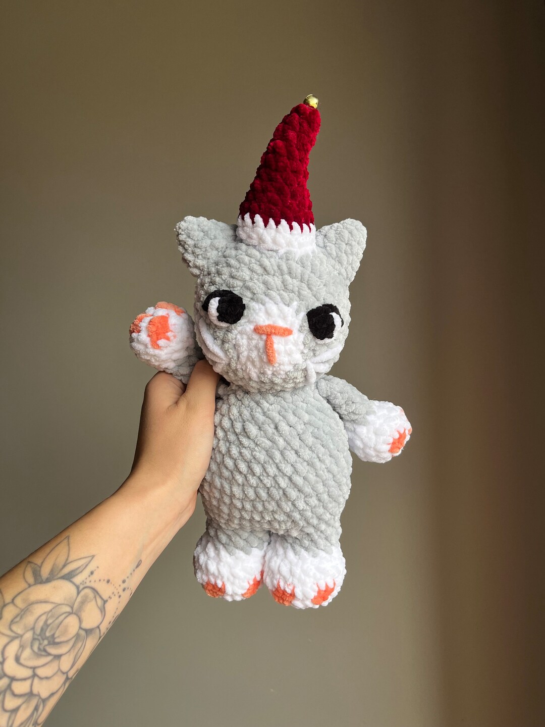 Santa Kitty Plush - Etsy