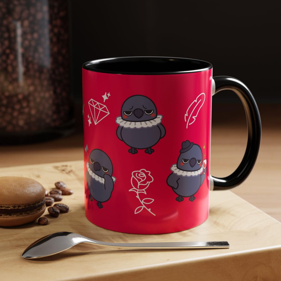 Grumpy Crow Love and Deepspace Sylus Mug for Cozy Mornings, Gift for Coffee Lovers, Otome ...