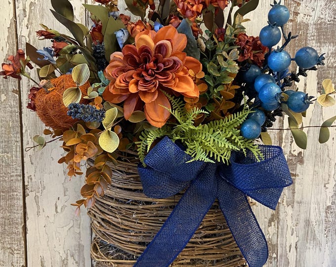 Fall Front Door Basket, Harvest Basket, Autumn, Wall Basket,boho ...