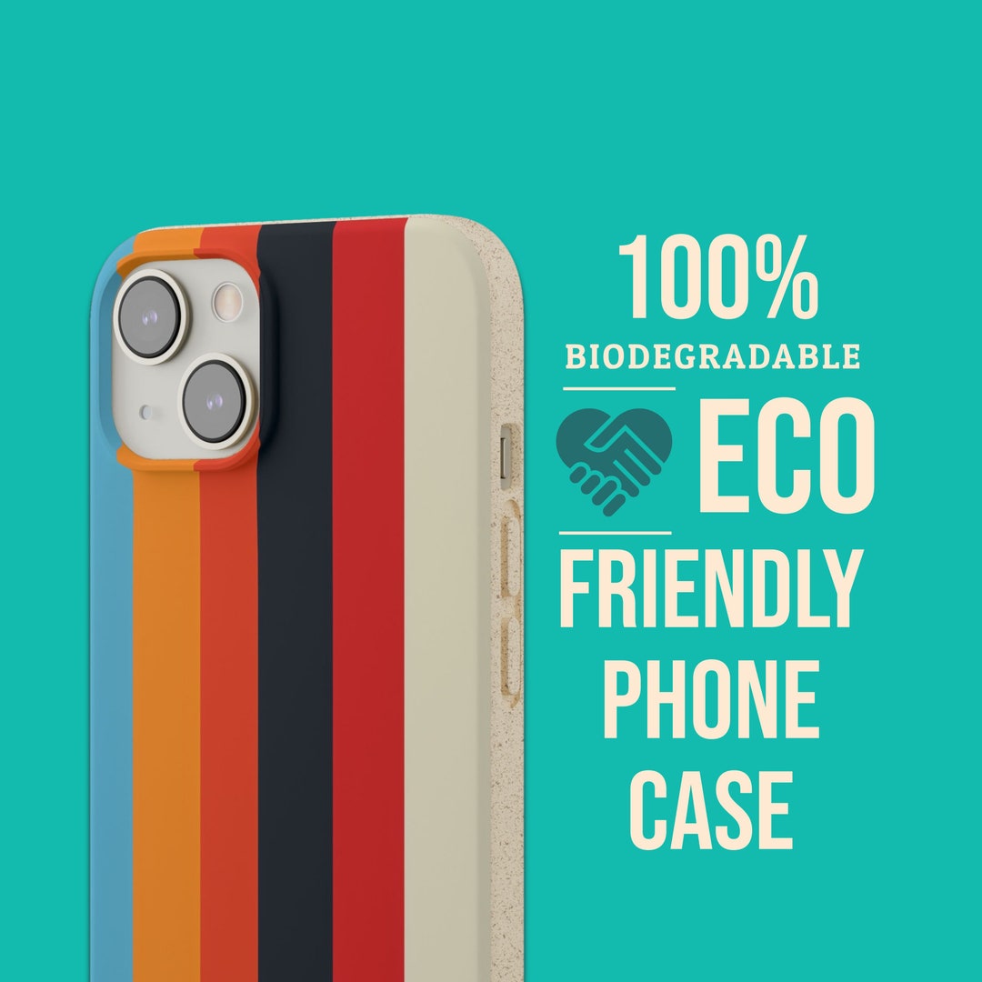 70's 80's Retro Vibe Color Stripe Phone Case, Eco-friendly ...