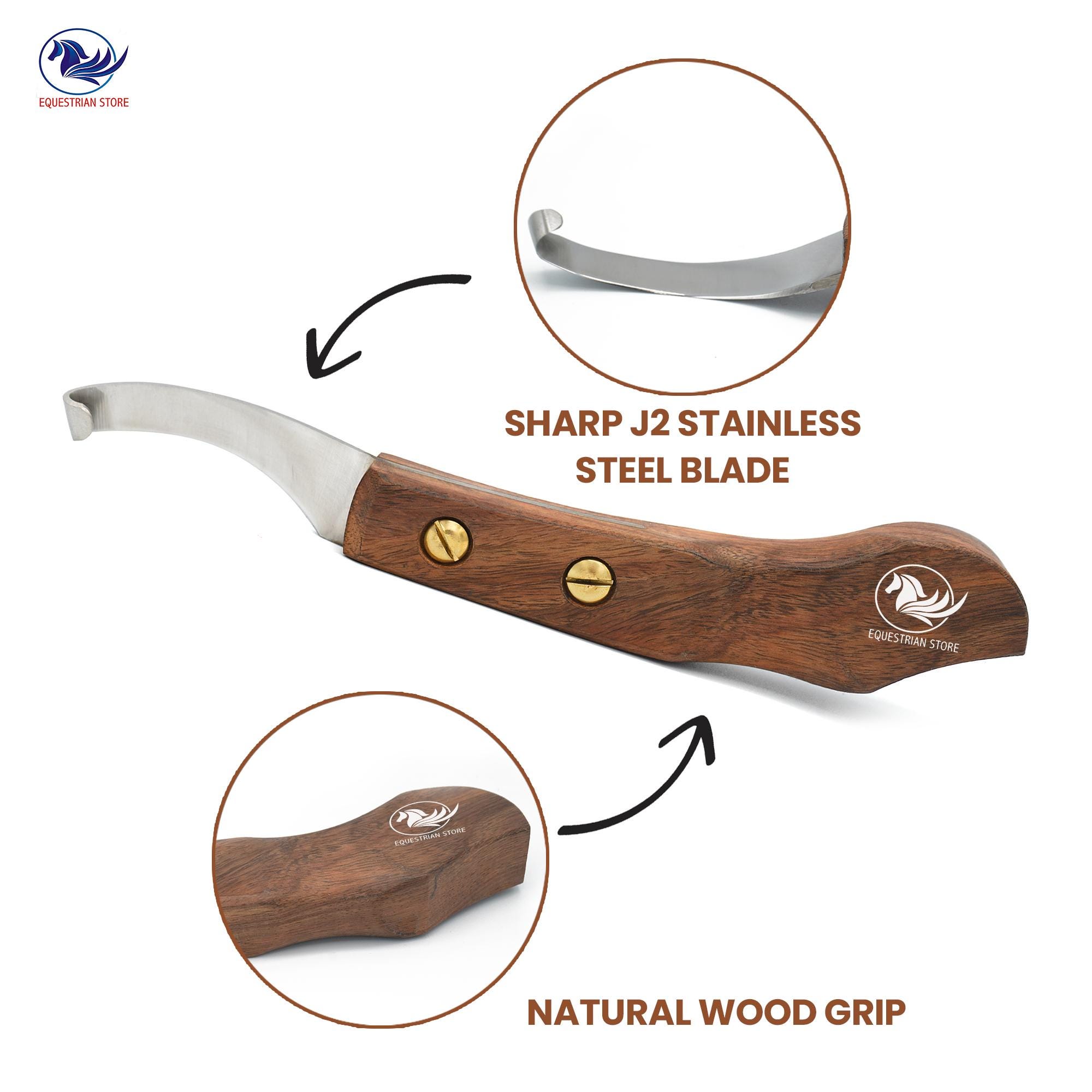 J2 Steel Hoof Knife: Ergonomic Farrier Tool for Horse, Cow, Goat - Etsy