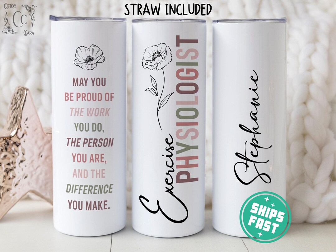 Personalized Exercise Physiologist Tumbler, Exercise Physiologist Gift ...