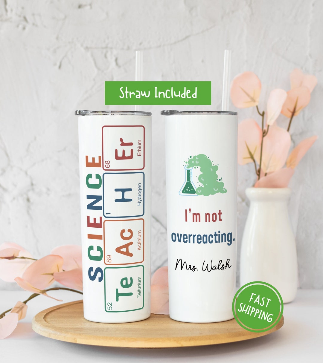 Science Teacher Tumbler Personalized Science Teacher Gift Custom ...
