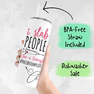 Personalized Phlebotomist Tumbler Gift for Lab Week Phlebotomy Travel ...