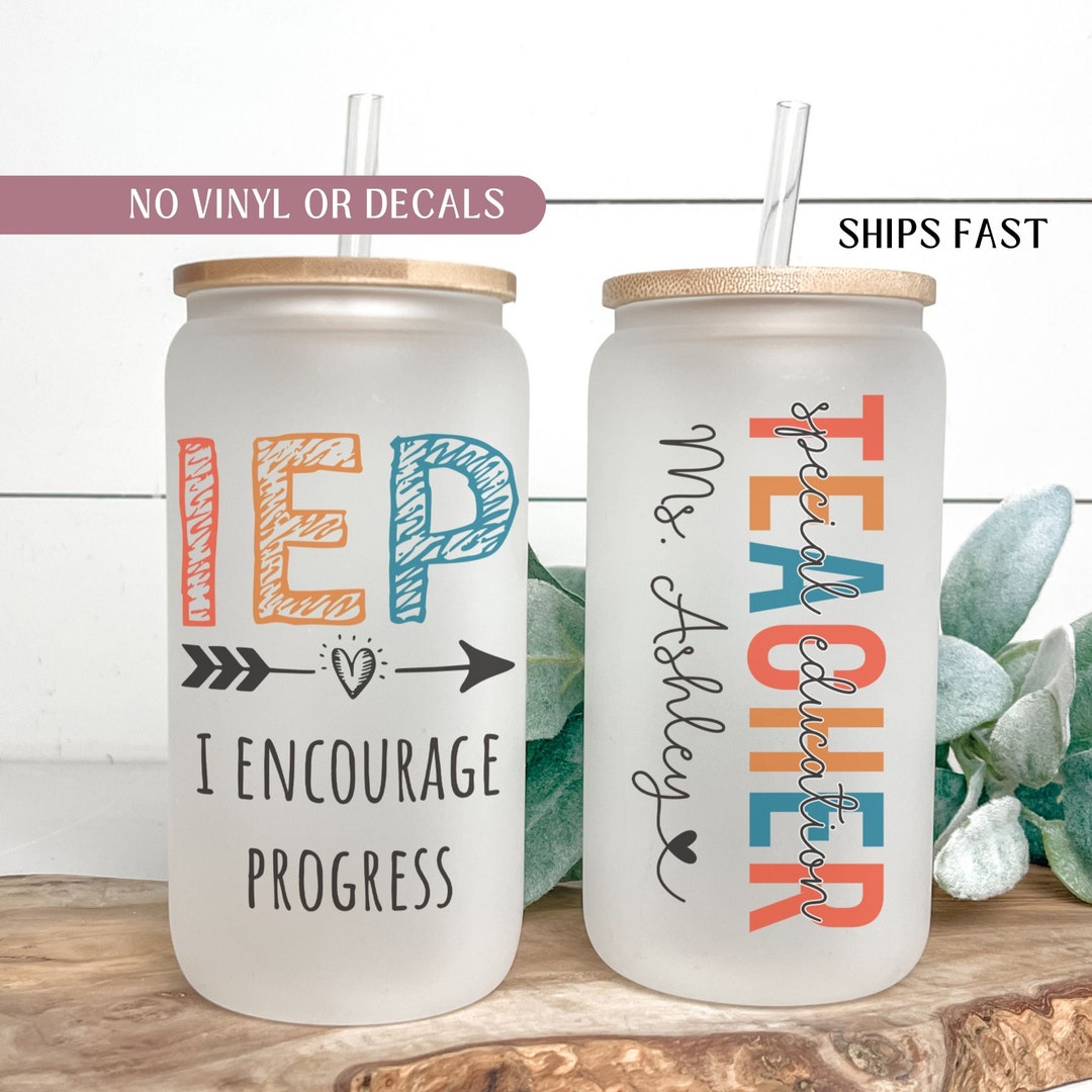 Special Education Teacher Iced Coffee Cup, SPED Teacher Gifts, I ...