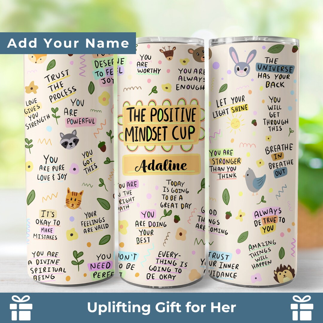 Positive Mindset Cup, Mental Health Awareness Tumbler, Positive ...