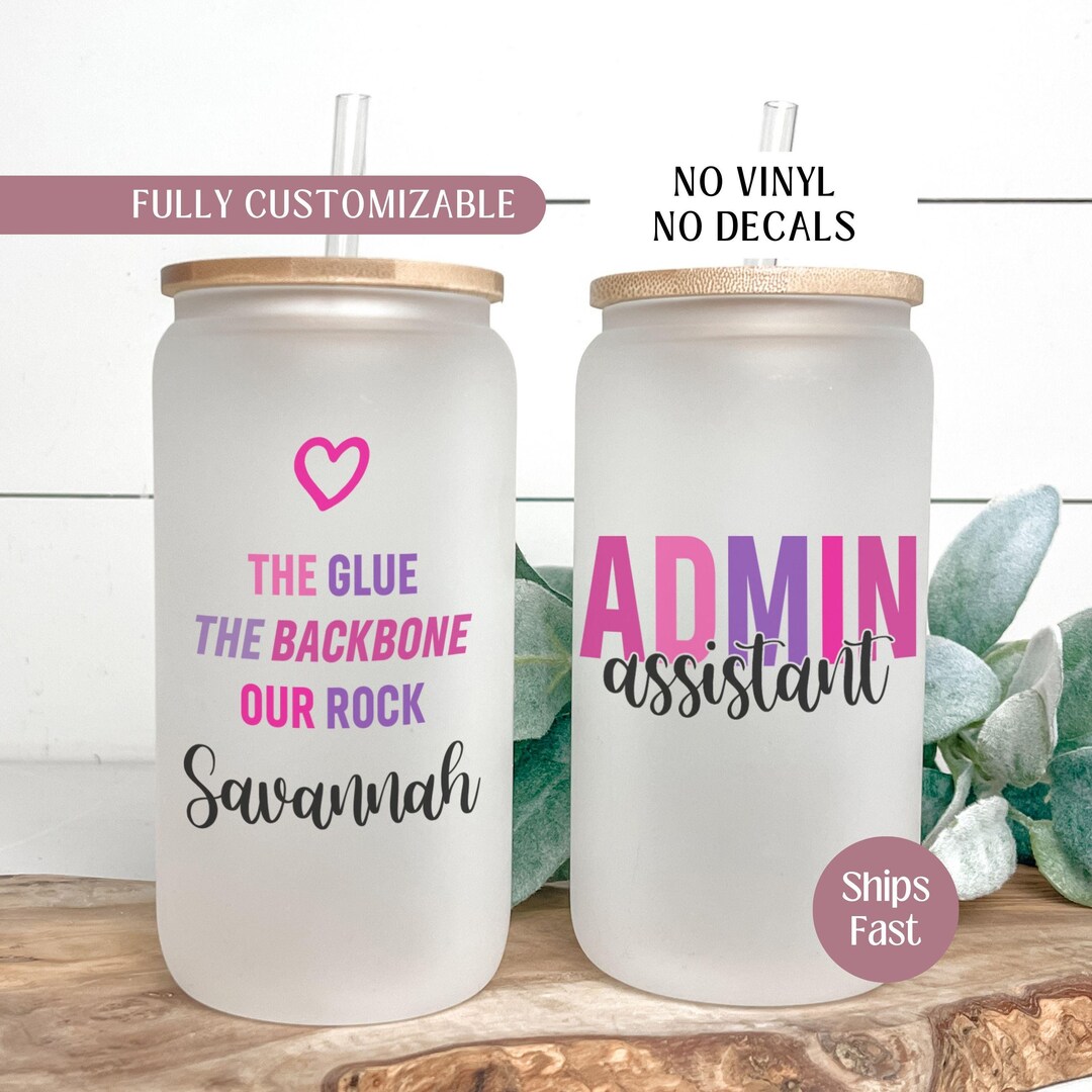 Administrative Assistant Gifts, Admin Assistant Gift Glass Tumbler ...