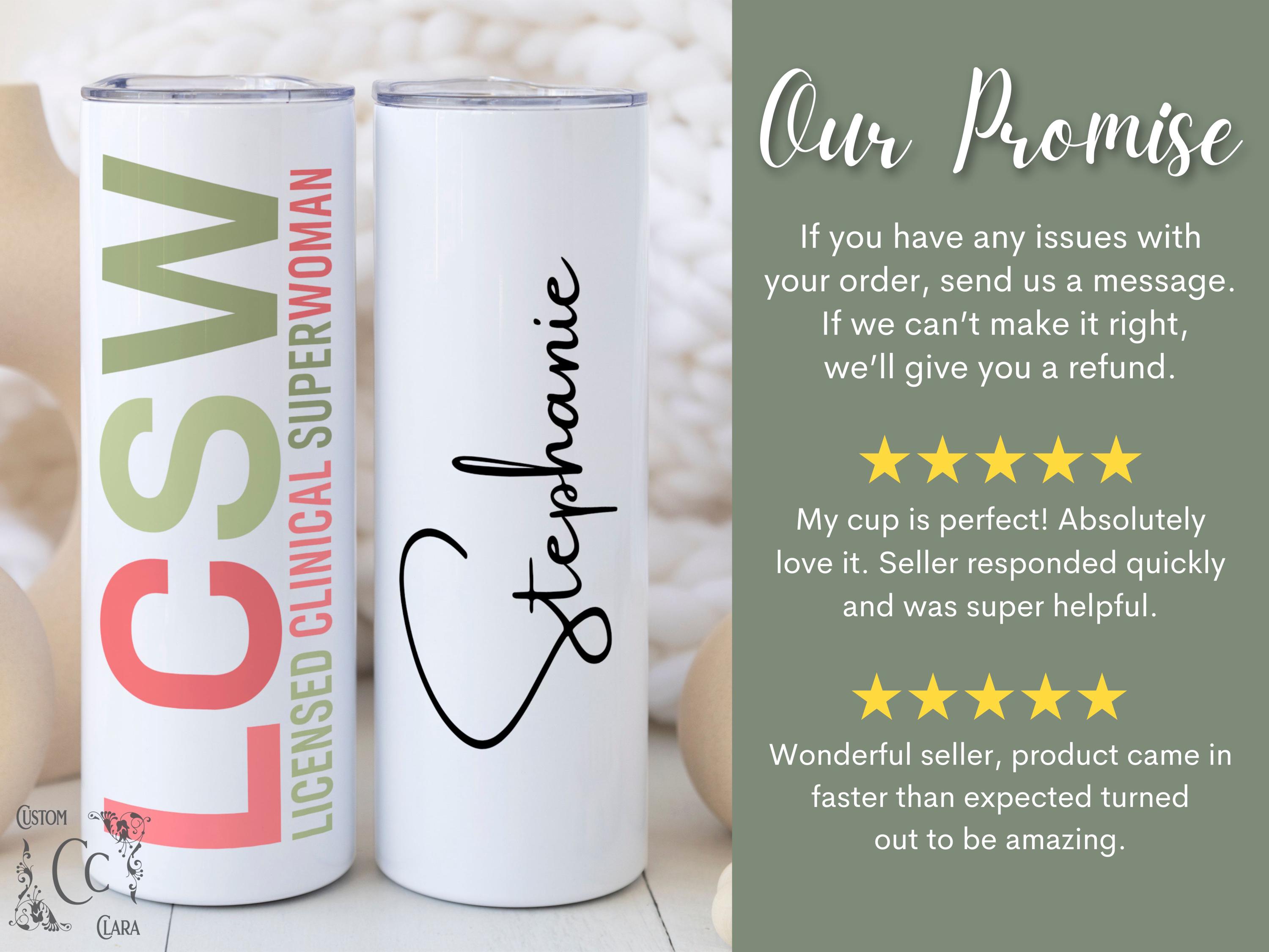 Personalized LCSW Tumbler, LCSW Gifts for Social Worker, Licensed ...