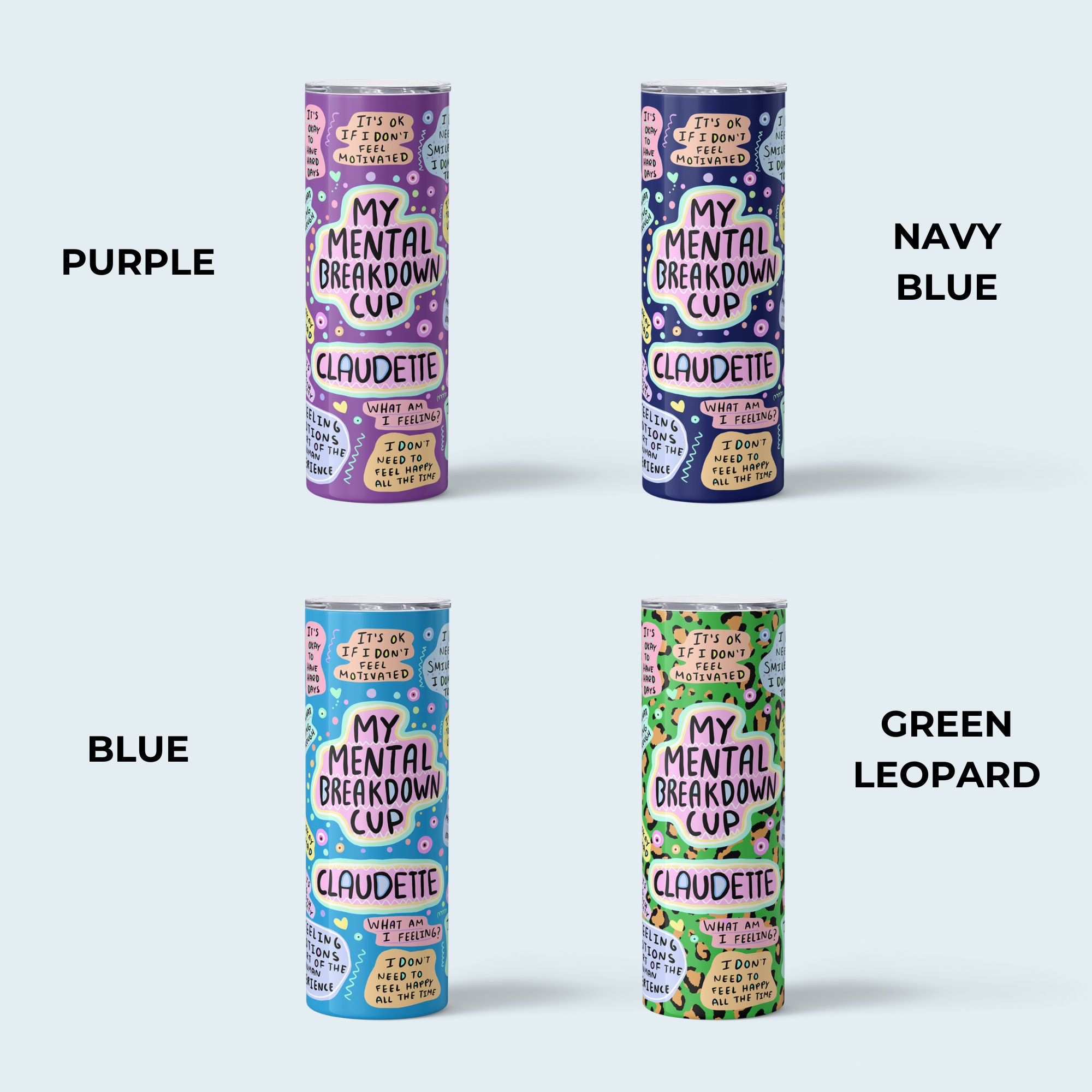 My Mental Breakdown Cup, Daily Affirmations Tumbler, Self Love Cup ...