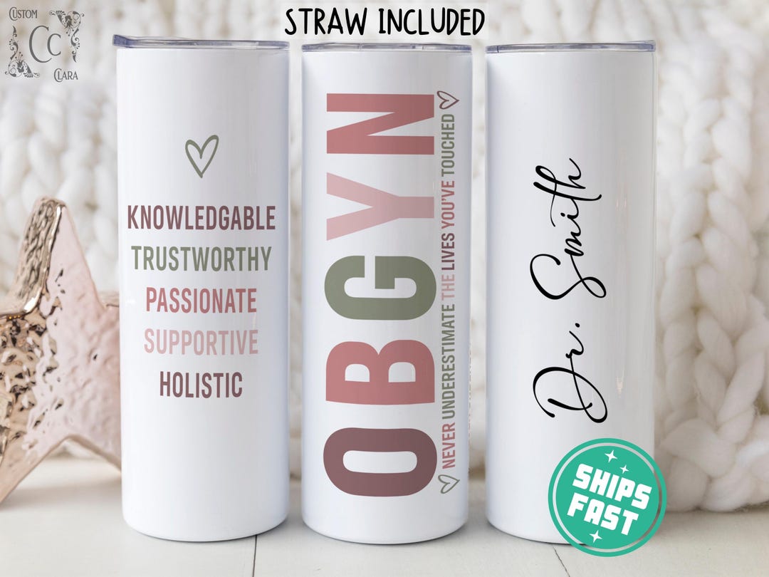 Personalized OBGYN Tumbler, OB GYN Gifts, Gynecologist Appreciation ...