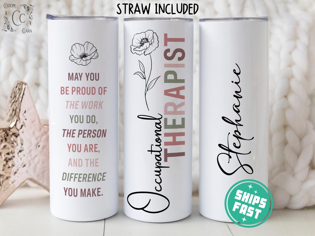 Personalized Occupational Therapist Tumbler, New Occupational Therapist ...