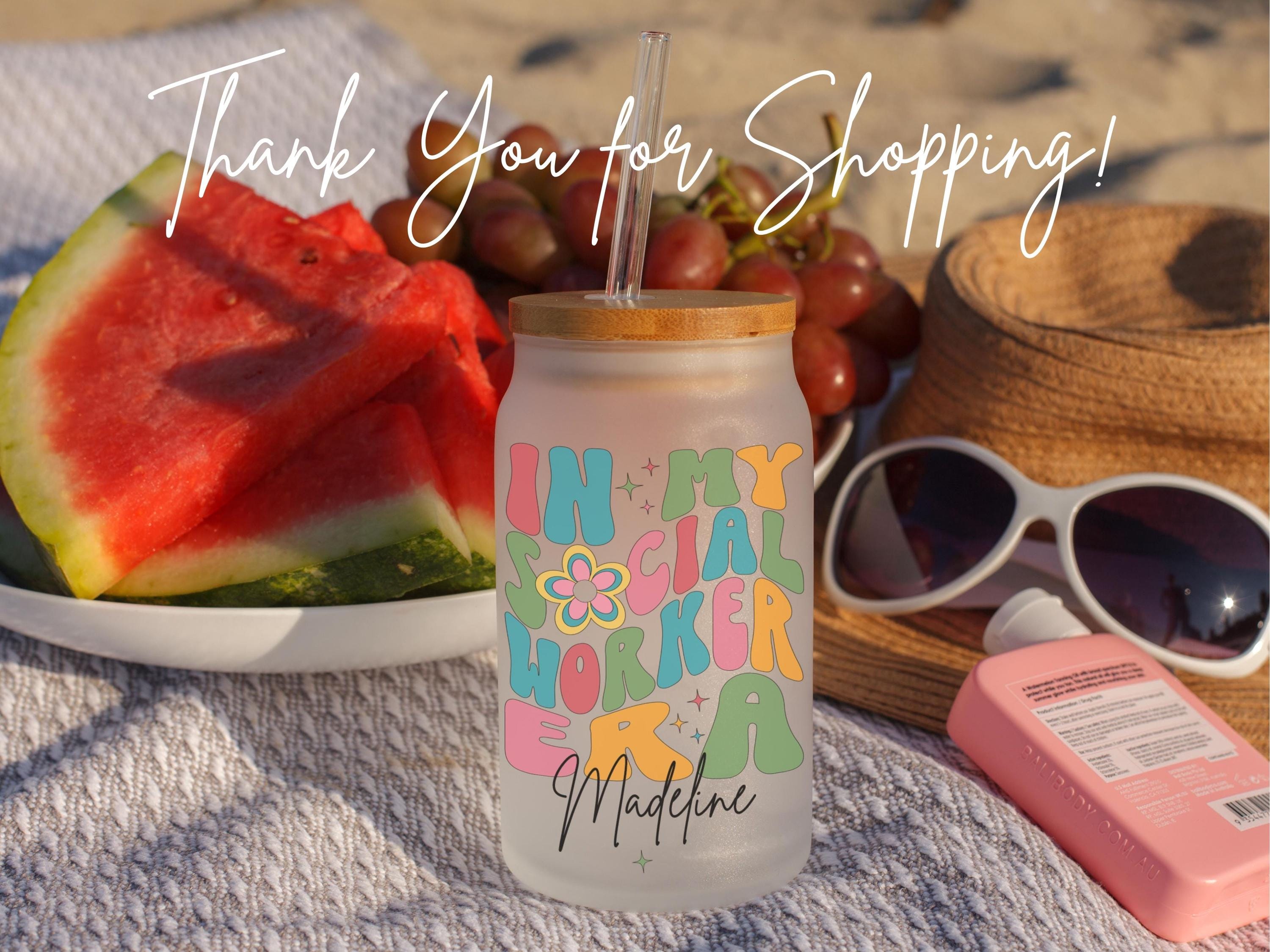 Personalized Social Worker Glass Tumbler, in My Social Worker Era Glass ...