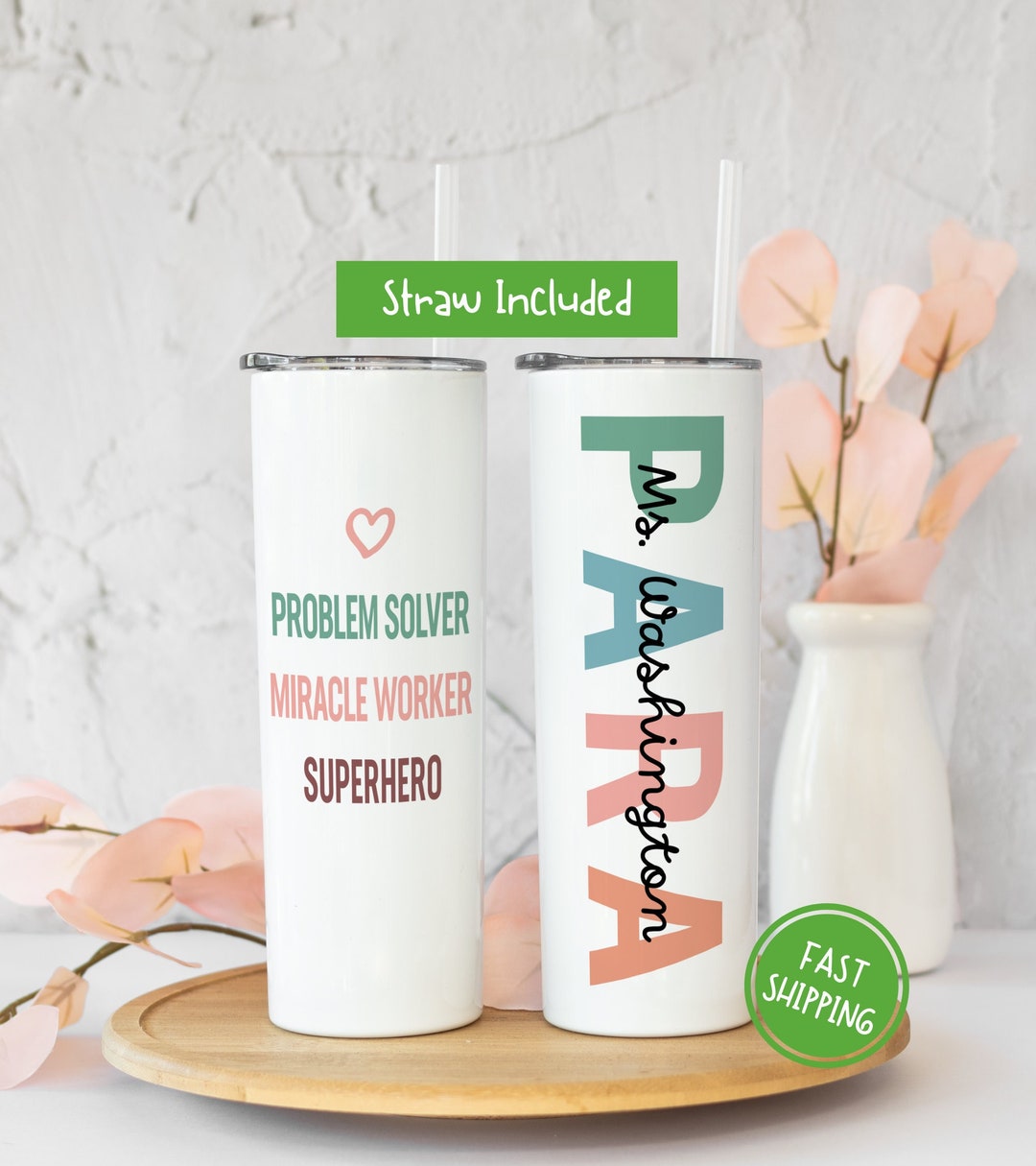 Personalized Paraprofessional Tumbler, Para Appreciation Gifts for ...