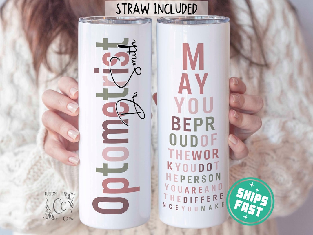 Personalized Optometrist Tumbler, Doctor of Optometry Gifts for Optometrist, Eye Doctor ...