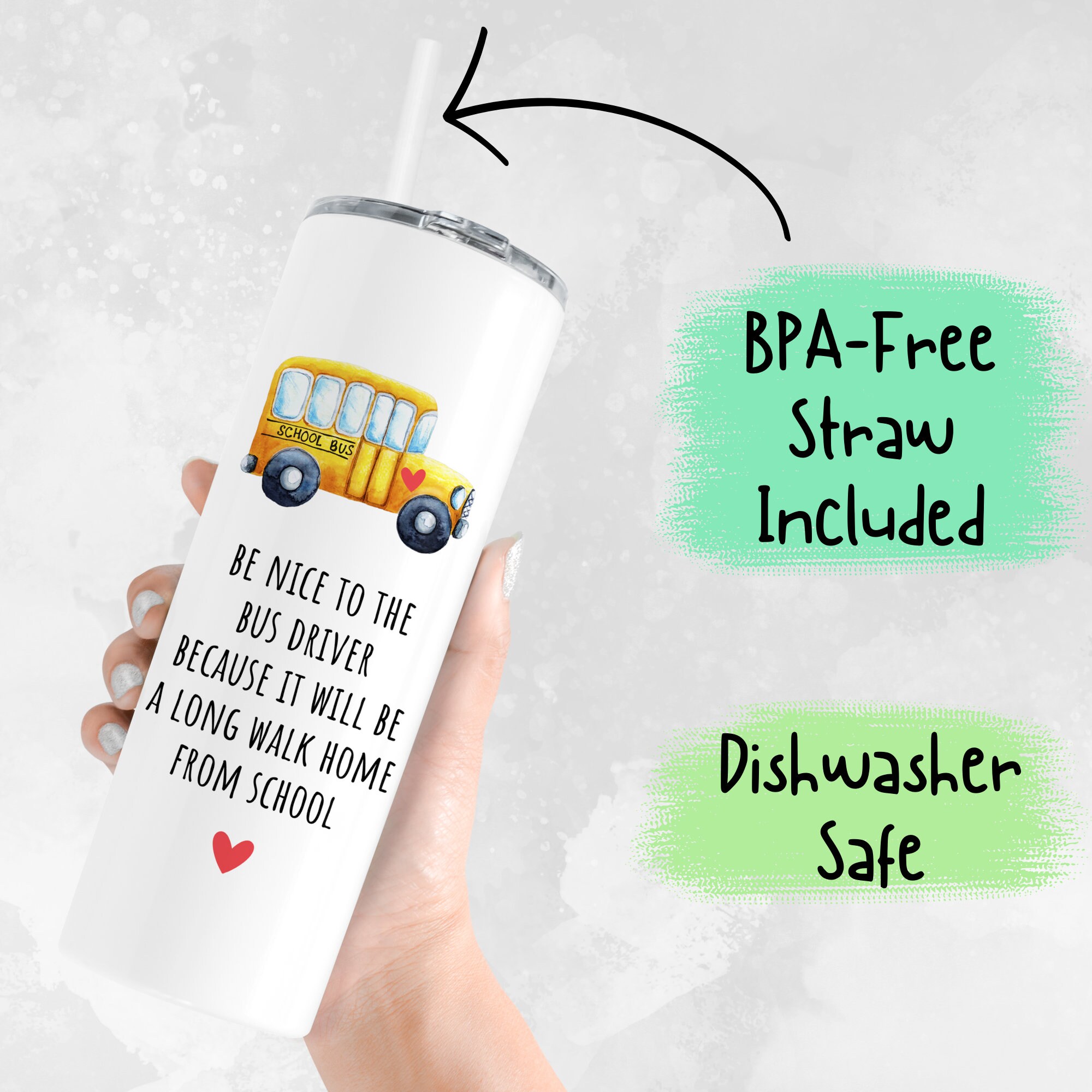 Best Bus Driver Ever Tumbler, Bus Driver Appreciation Gift for School ...