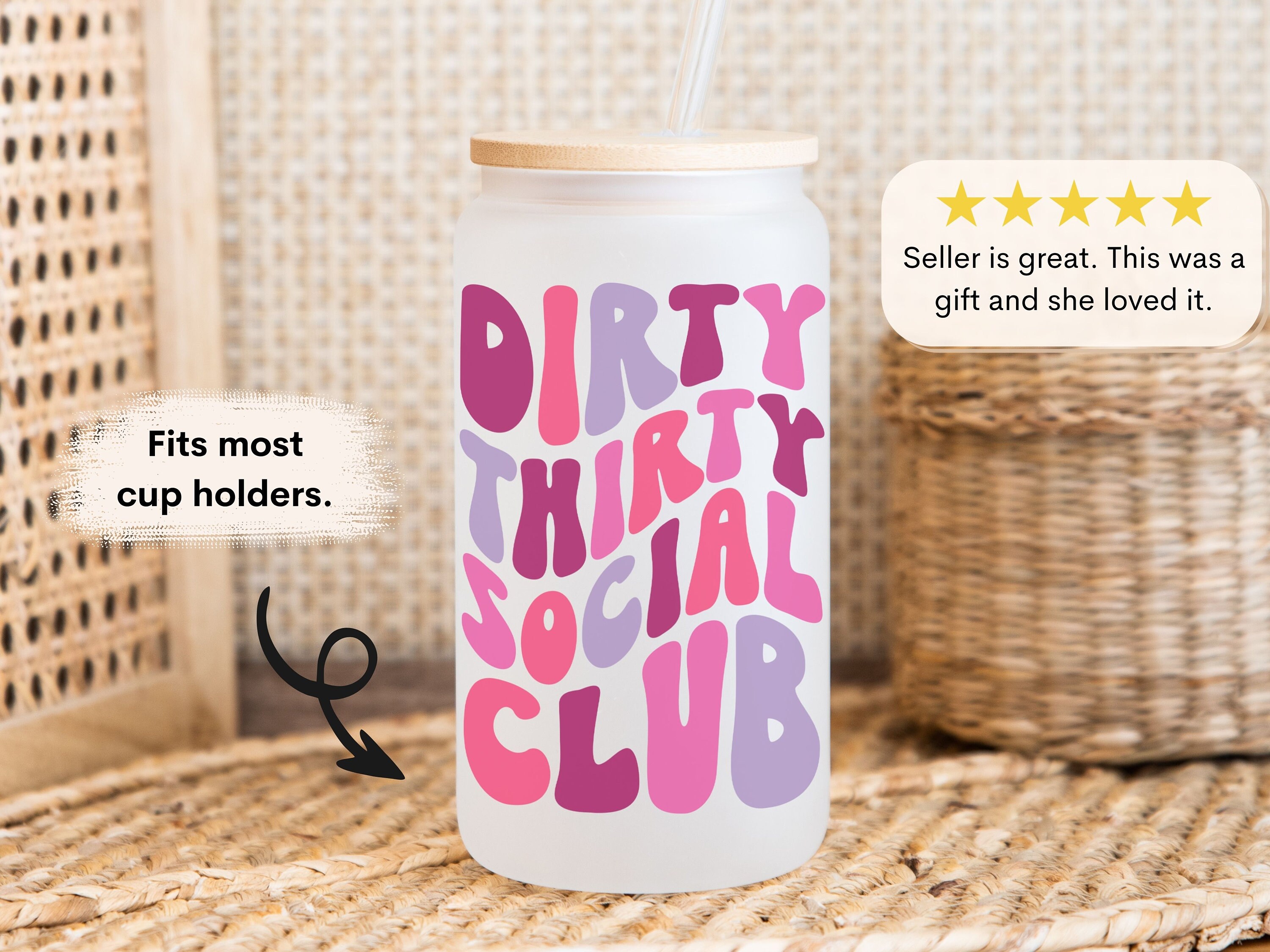 30th Birthday Iced Coffee Cup, Dirty 30th Birthday Gift, 30th Birthday ...