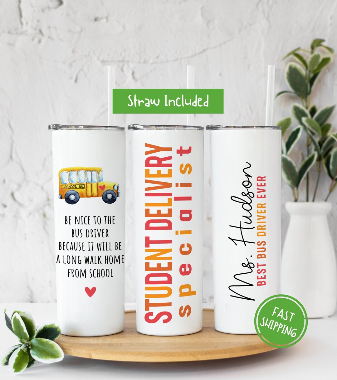 Best Bus Driver Ever Tumbler, Bus Driver Appreciation Gift for School ...