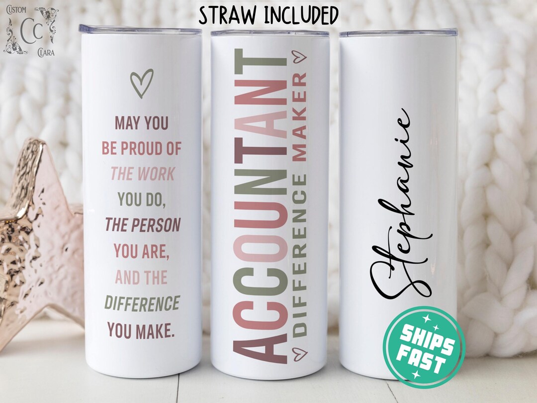 Personalized Accountant Tumbler, Accountant Gifts, New Accountant ...