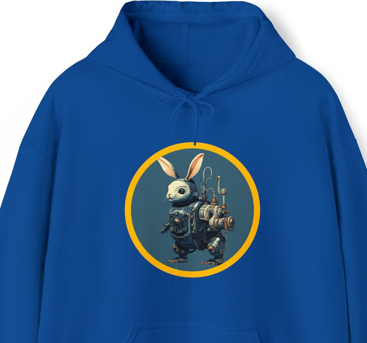 Robot Bunny Hoodie Rabbit Shirt With Mechanical Parts Sweat - Etsy