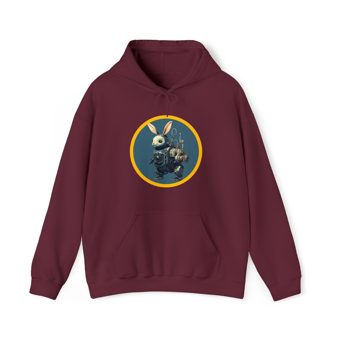 Robot Bunny Hoodie Rabbit Shirt With Mechanical Parts Sweat - Etsy