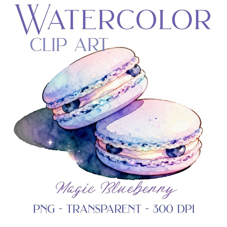 Watercolor - Magic Blueberry Clip Art - PNG - Transparent Background ...