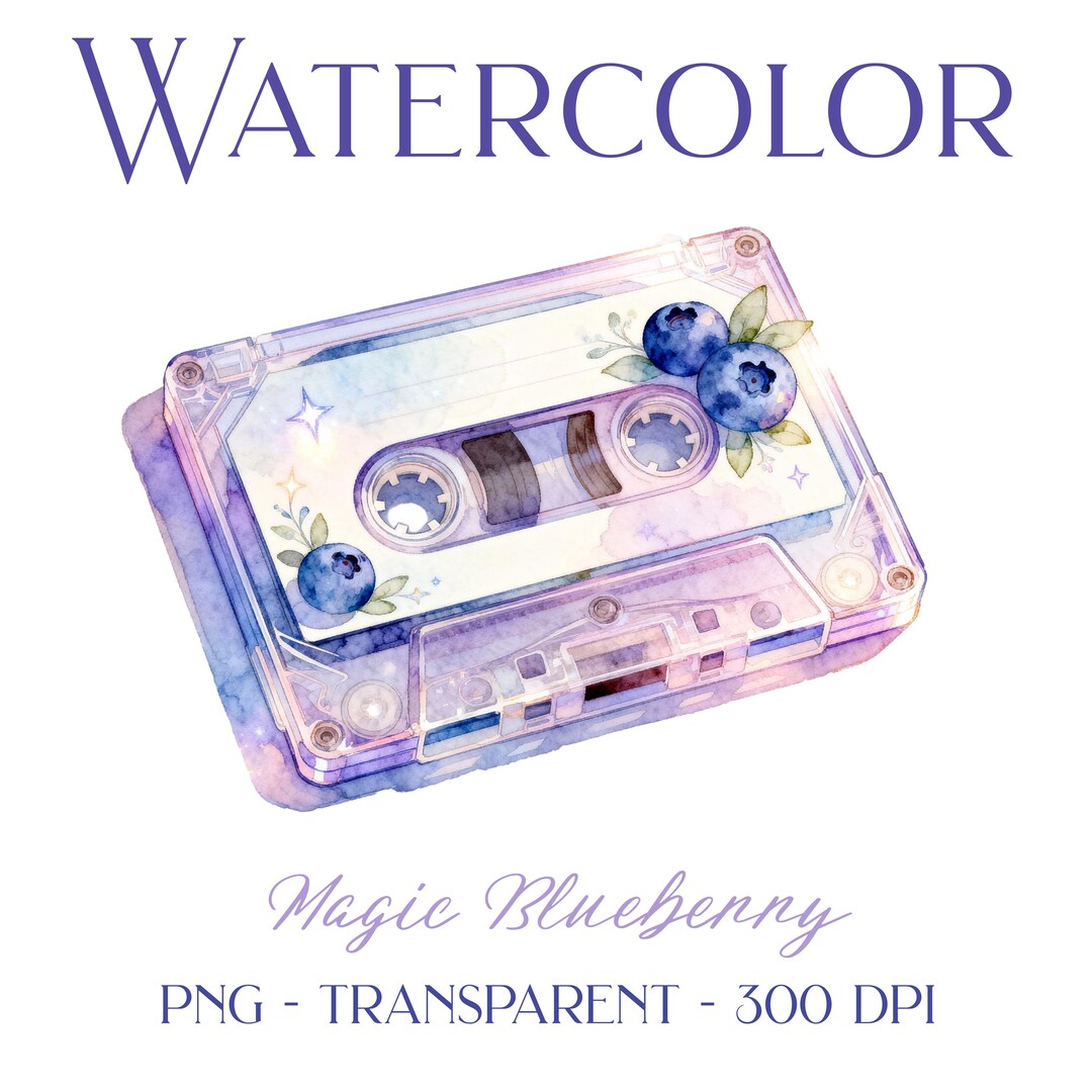 Watercolor - 20 Magic Blueberry Clip Art - PNG - Transparent Background ...