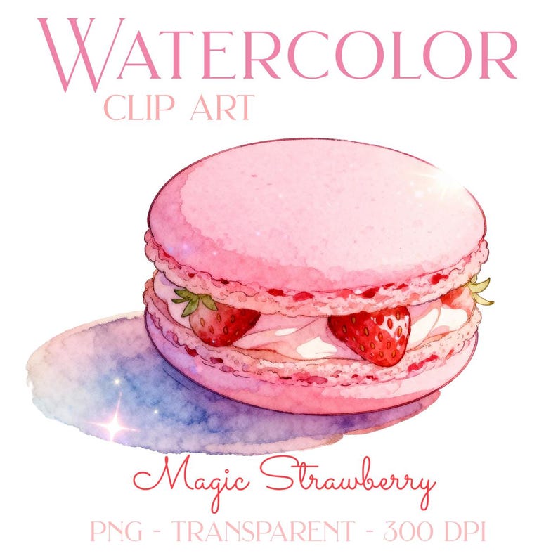 Watercolor - Magic Strawberry Clip Art - PNG - Transparent Background ...