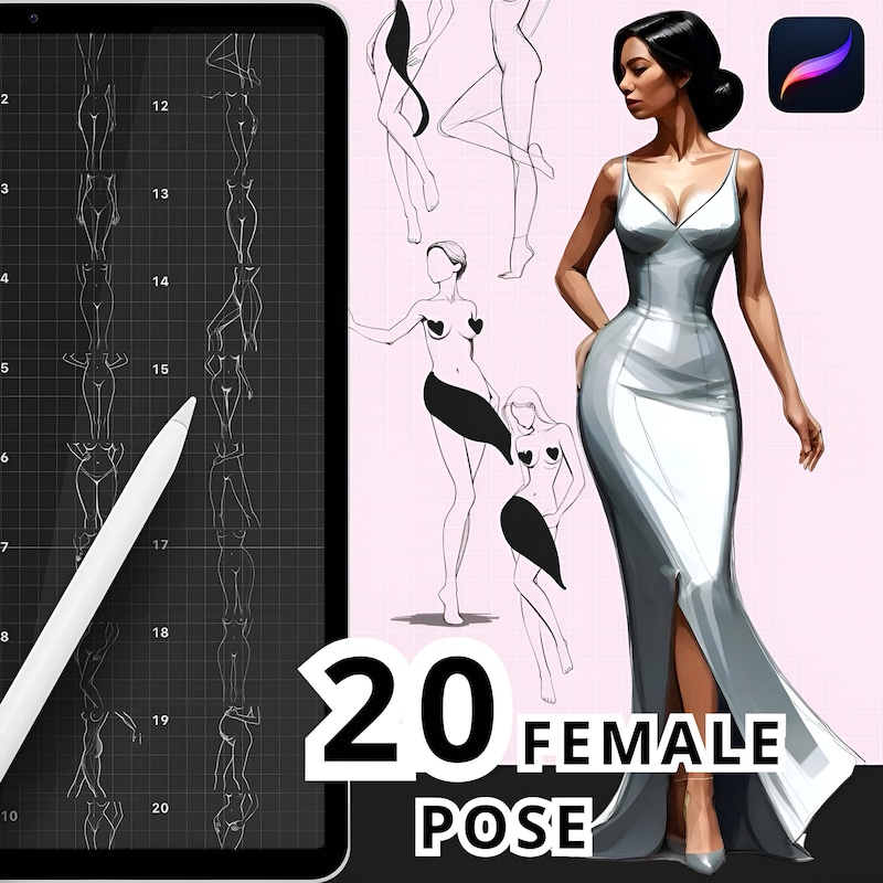 Drawing Poses Female - Etsy