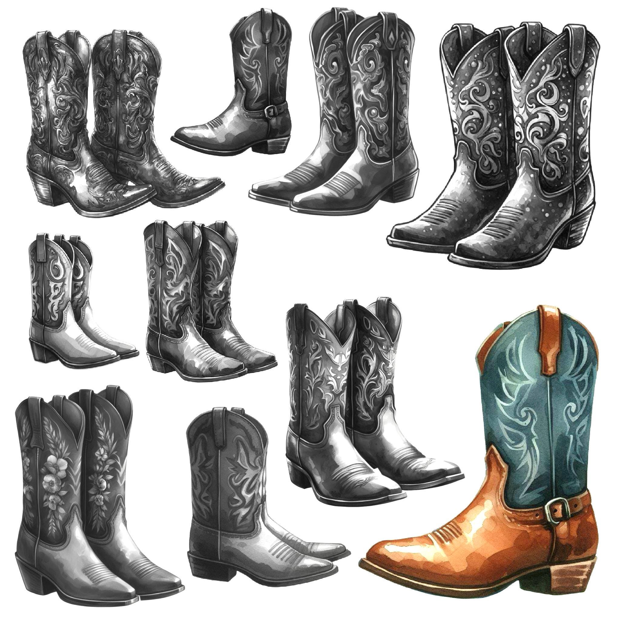 Western Cowboy Boots Procreate Stamps, Procreate Cowboy Boots ...