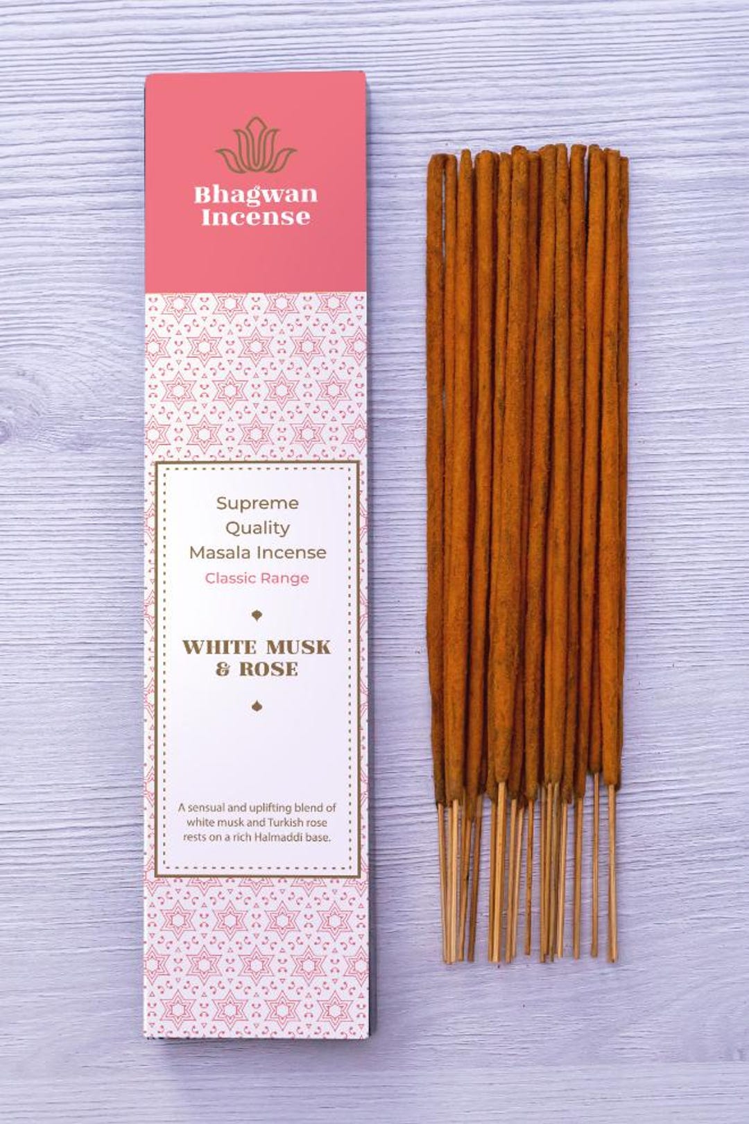 White Musk & Rose Premium Incense Sticks - Natural Masala Incense by ...