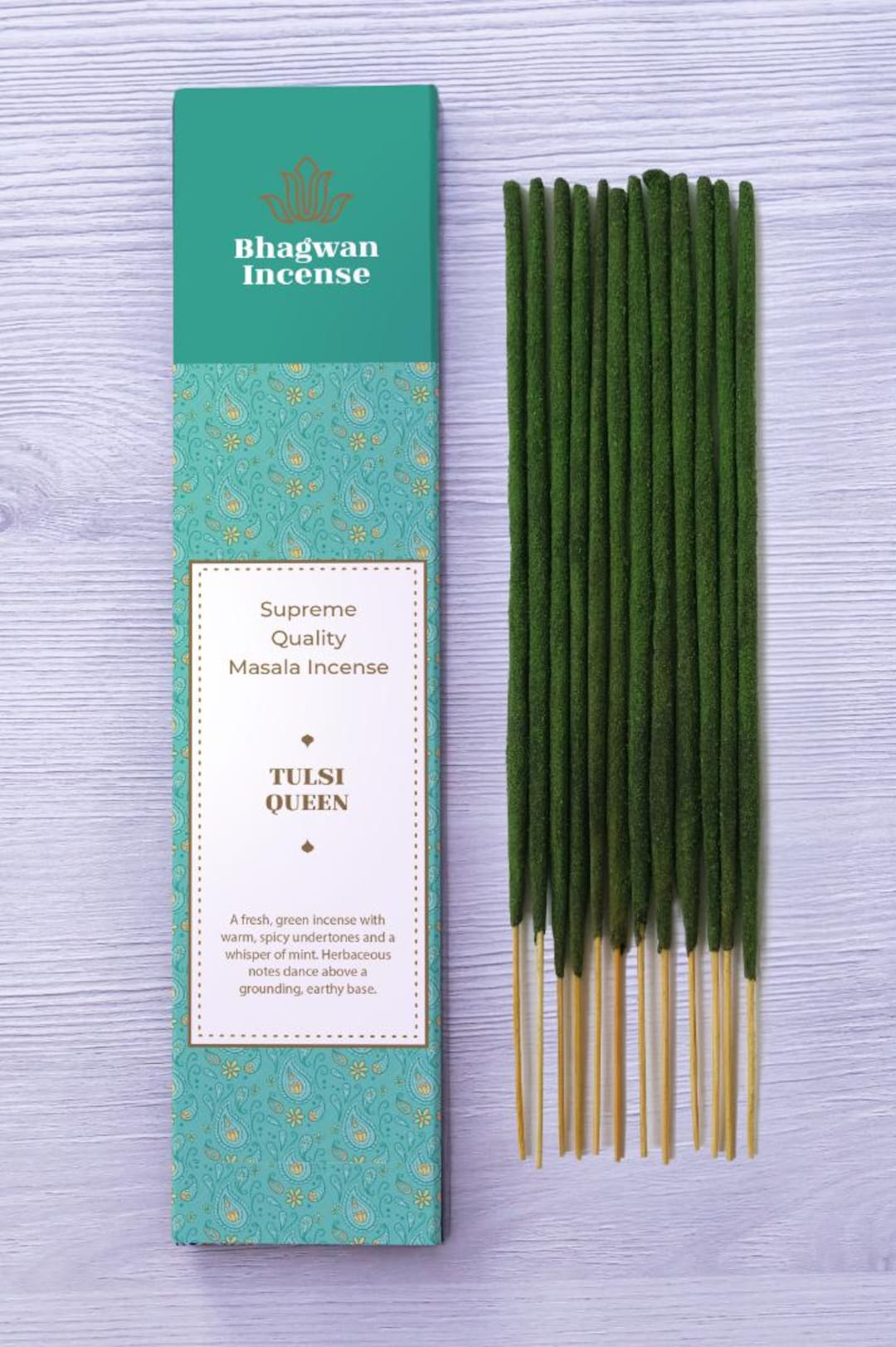 Tulsi Queen Incense Sticks by Bhagwan Incense - Natural Premium Holy ...