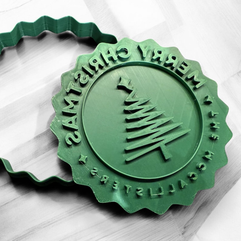 Personalized Christmas Tree Cookie Cutter & Stamp: Embossed Holiday ...