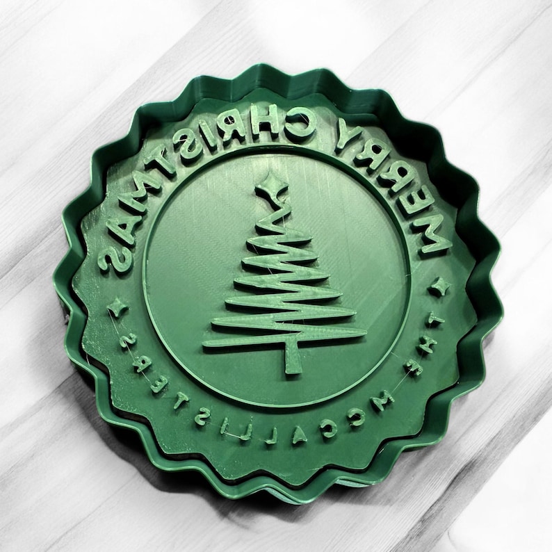 Personalized Christmas Tree Cookie Cutter & Stamp: Embossed Holiday ...