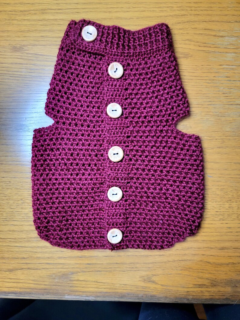 Pet Sweater With Snaps/buttons - Customization and More Colors ...