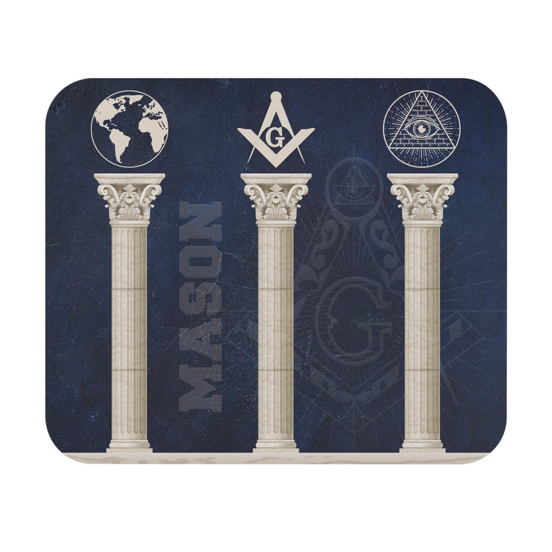Mason Symbol Mouse Pad Elegant Desk Accessory for Masonic Enthusiasts ...