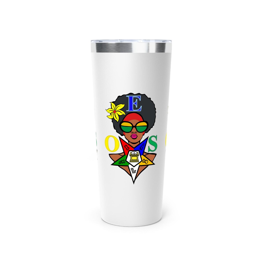 Afro OES Order of Eastern Stars Tumbler, 22oz - Insulated Travel Mug ...