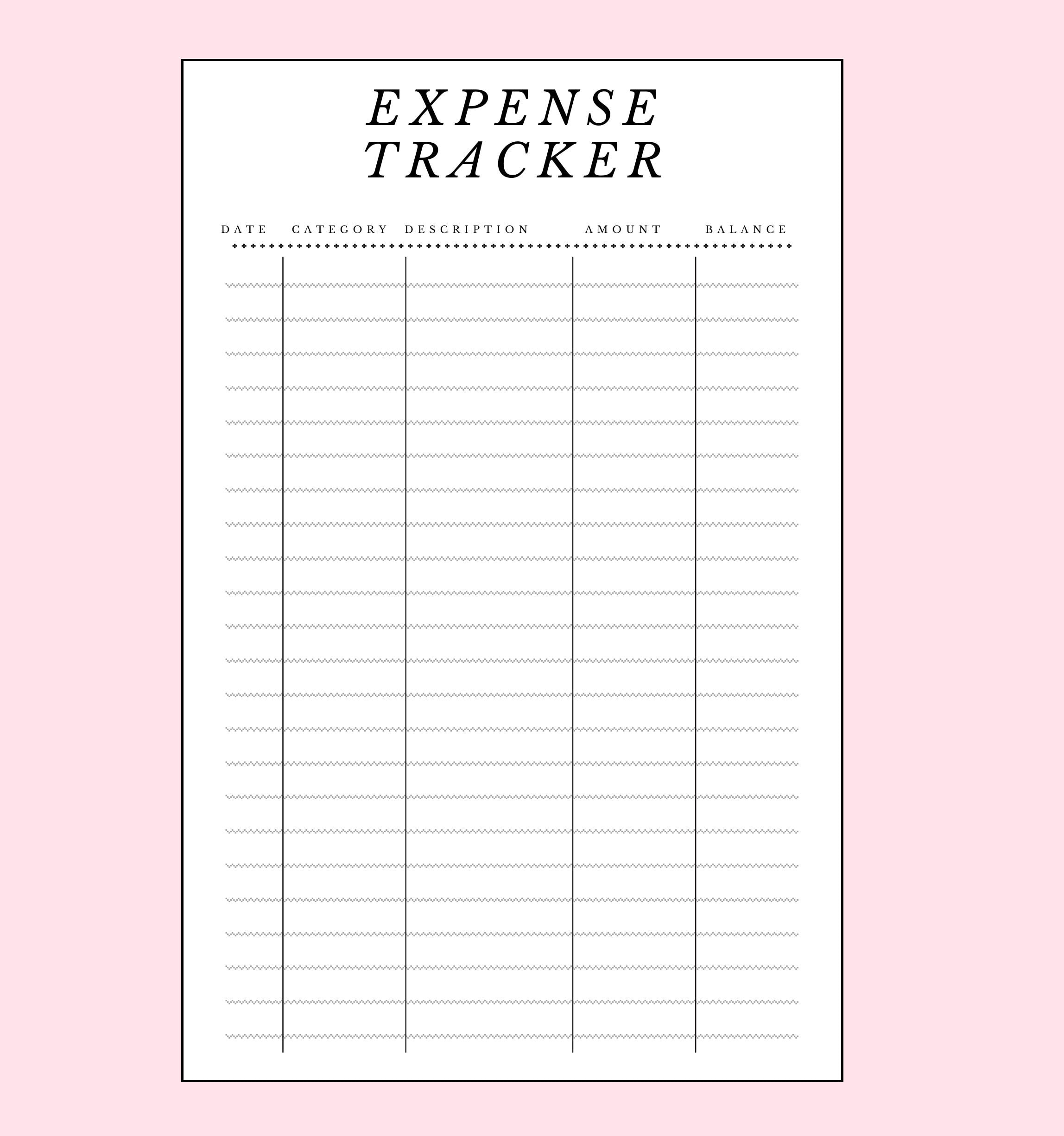 Printable Expense Tracker, Instant PDF Download - Etsy