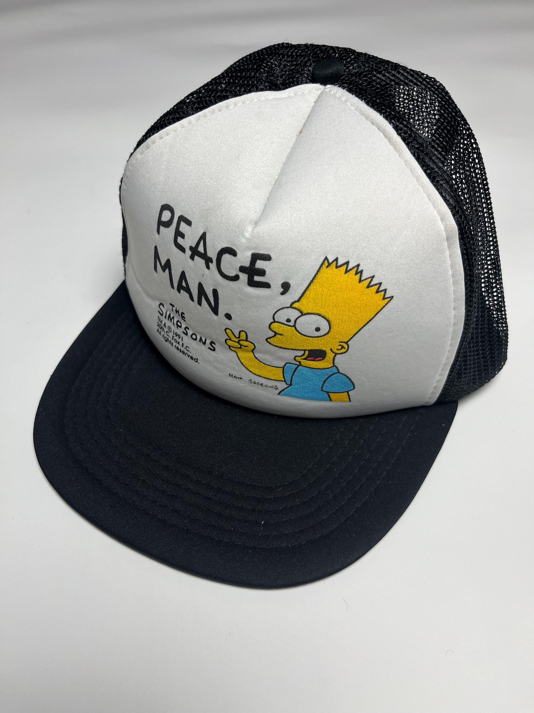 Vintage the Simpsons 1991 Bart Simpson Trucker Hat Cap *adjustable* - Etsy