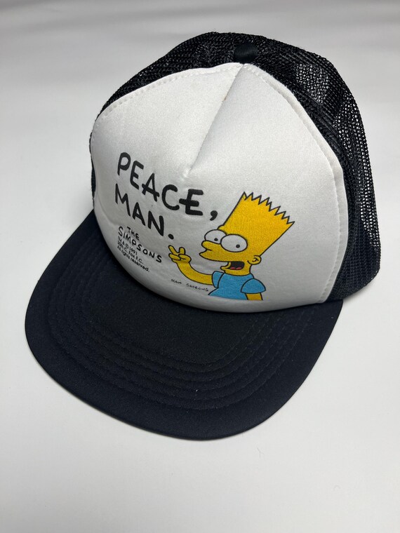 Vintage The Simpsons 1991 Bart Simpson Trucker Hat Ca… - Gem