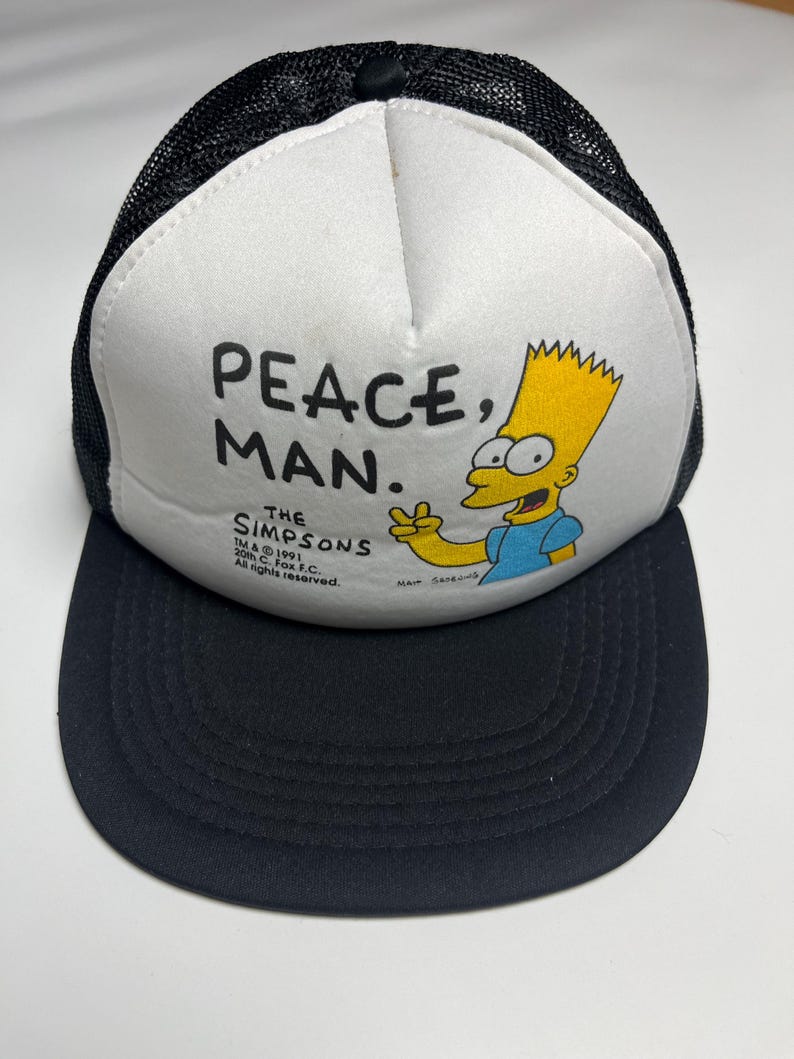 Vintage the Simpsons 1991 Bart Simpson Trucker Hat Cap *adjustable* - Etsy