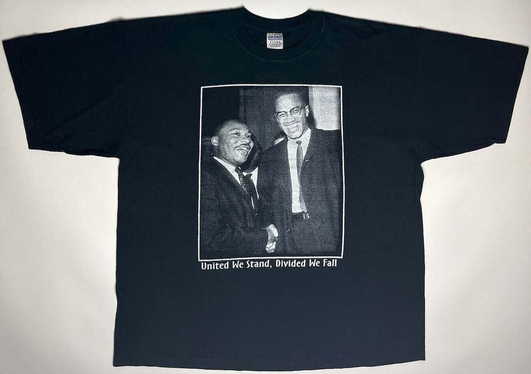 Vintage Malcom X Martin Luther King ‘united We Stand, Divided We Fall ...
