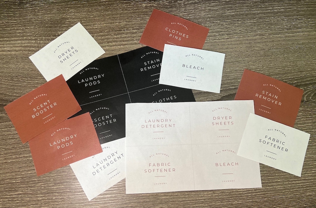 Laundry Room Labels, Editable Labels, Instant Digital Download, Laundry ...